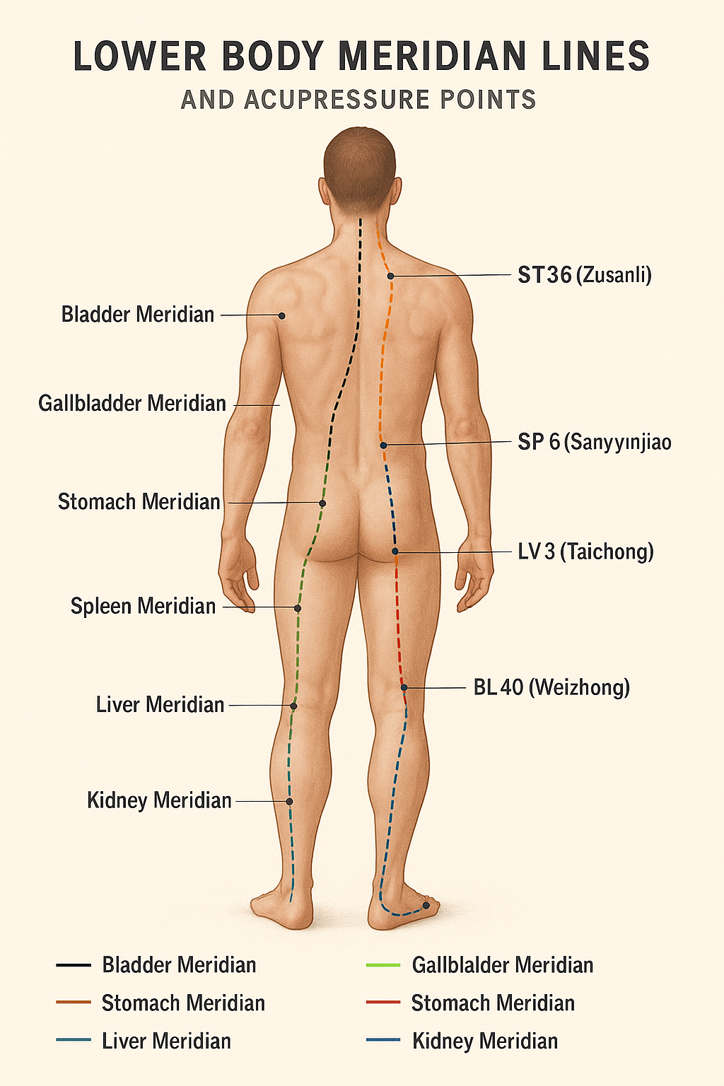 acupuncture points inside leg